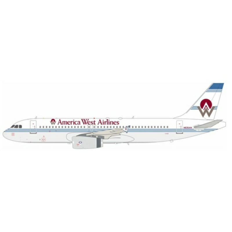America West Airlines Airbus A320-231 N635AW With Stand 1:200 Scale In ...