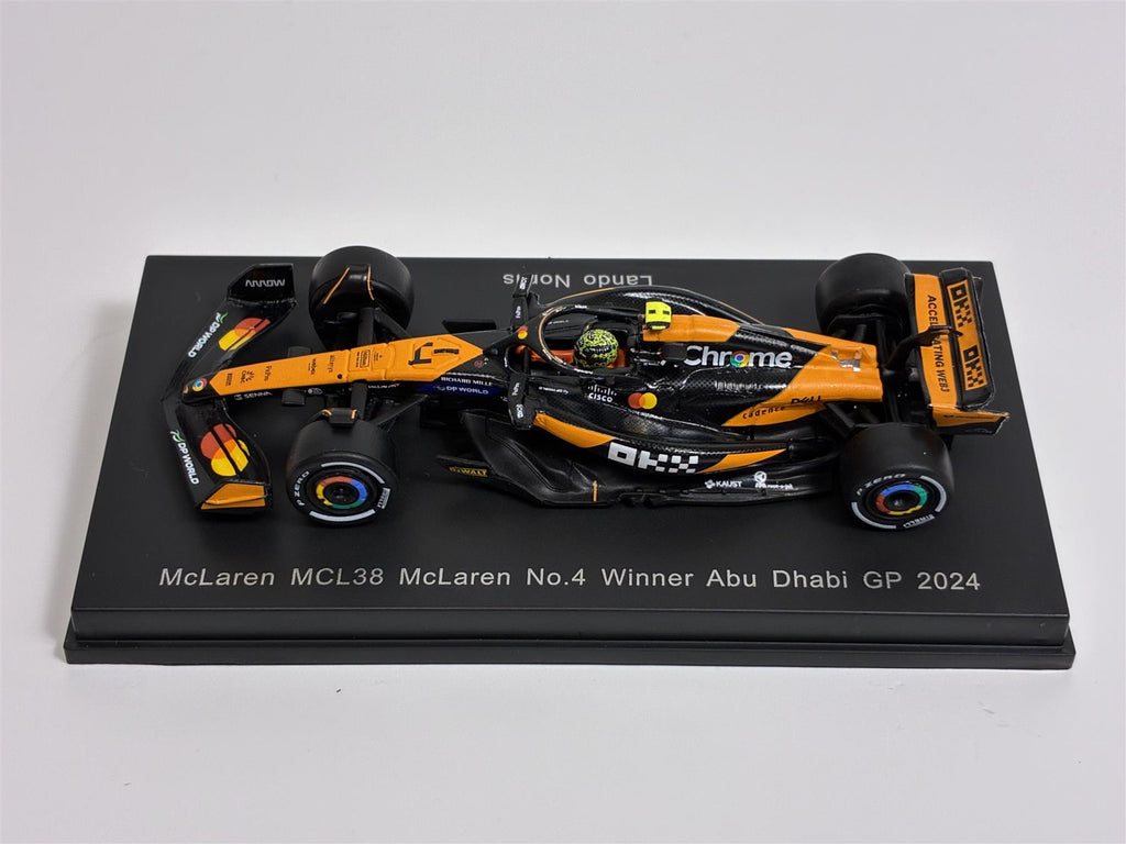Lando Norris #4 McLaren F1 MCL38 Winner Abu Dhabi GP 2024 1:64 Scale S ...